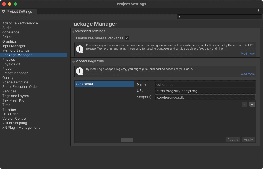 Unity Multiplayer Networking Install SDK | coherence