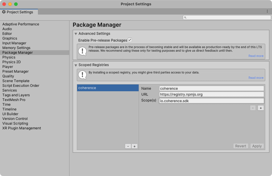Unity Multiplayer Networking Install SDK | coherence